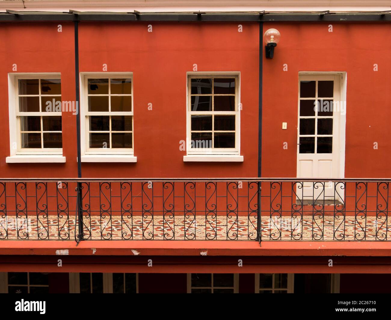 Traditional old red wall house in Parana - Brazil Stock Photo - Alamy
