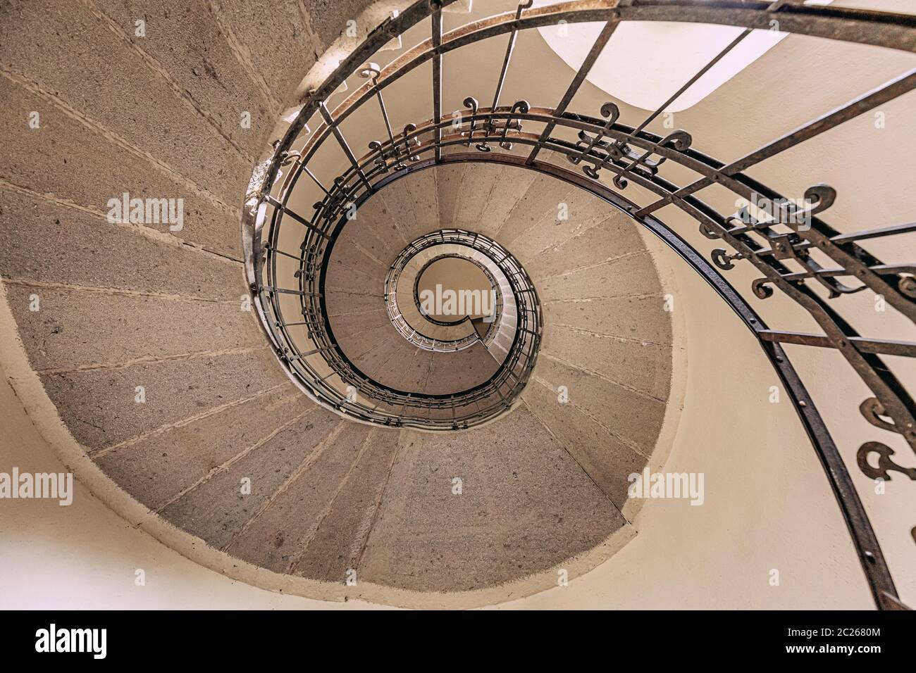 Spiral staircases architectural element of a historic building Stock ...