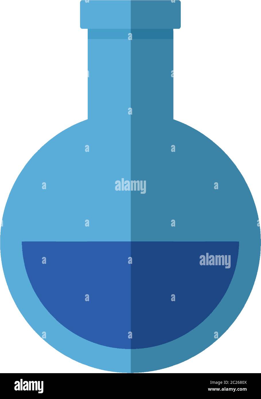 Flask design, Chemistry science and laboratory theme Vector ...