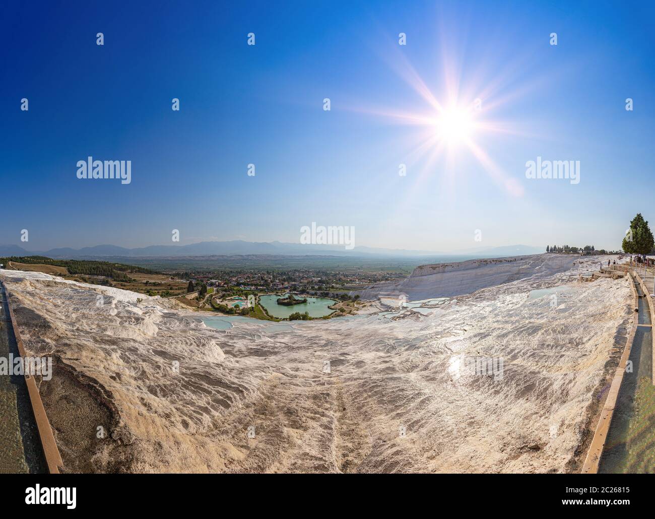 Pamukkale exotic pearl of Turkey, the rarest natural phenomenon Stock ...