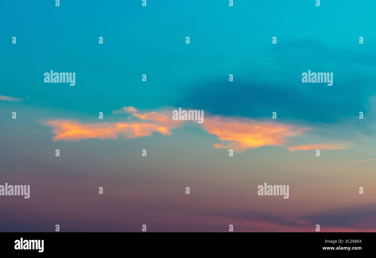 Dramatic blue and purple sky and clouds abstract background. Blue ...
