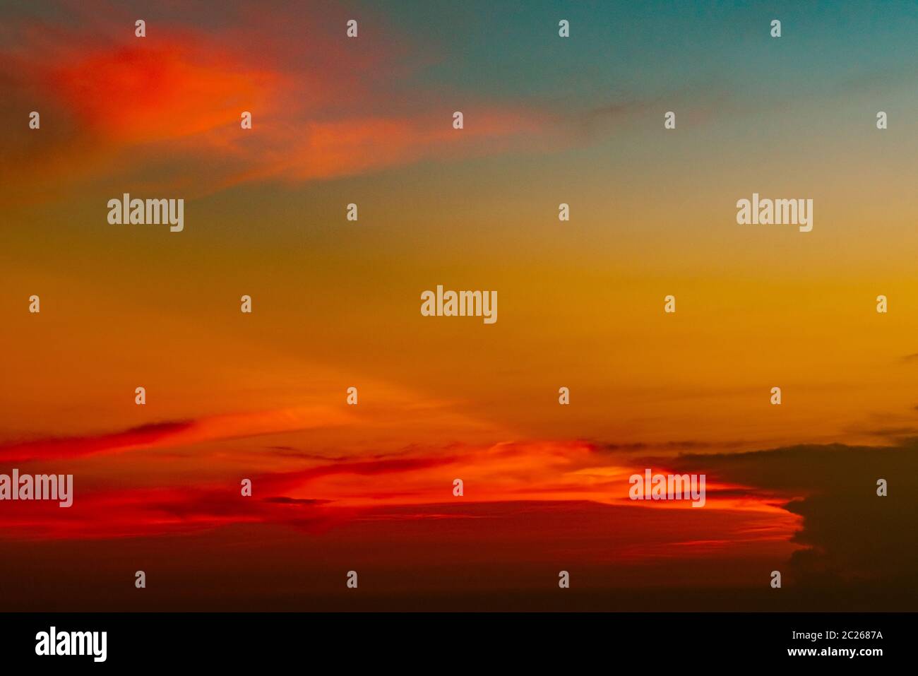 Dramatic red and orange sky and clouds abstract background. Red-orange ...