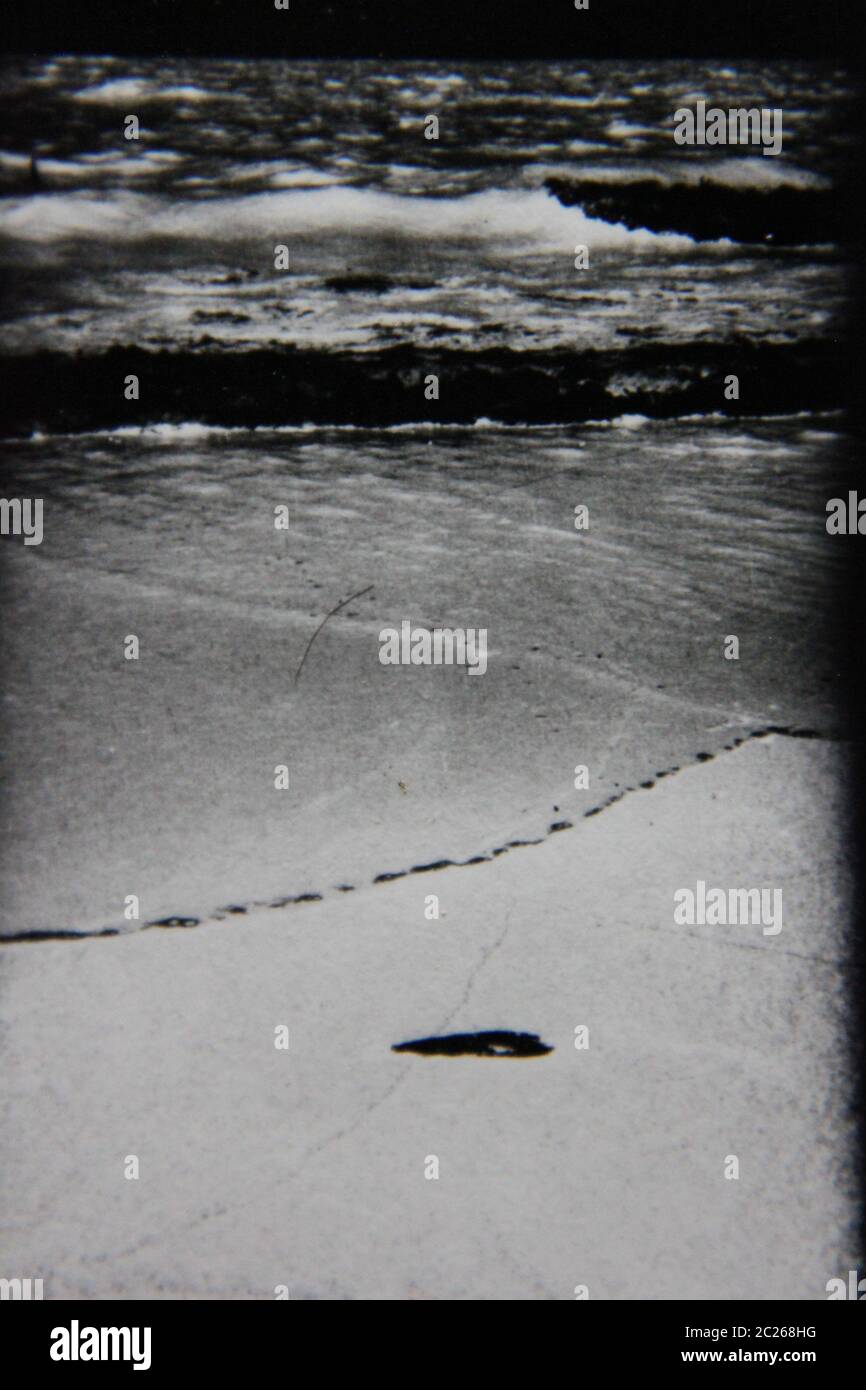 Fine 70s vintage contact print black and white extreme photography of a ...