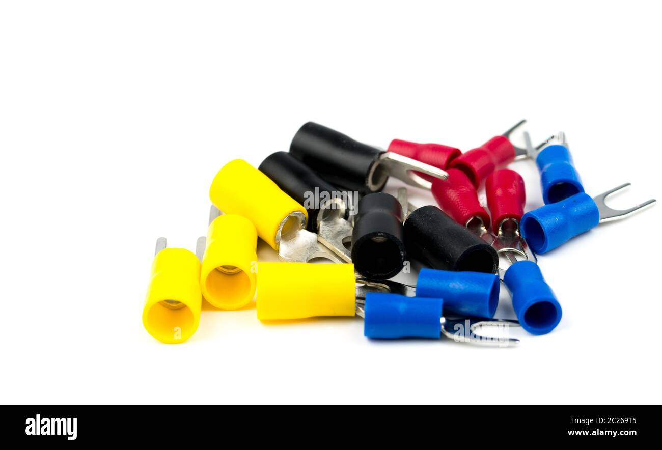 Group of spade terminals electrical cable connector accessories ...
