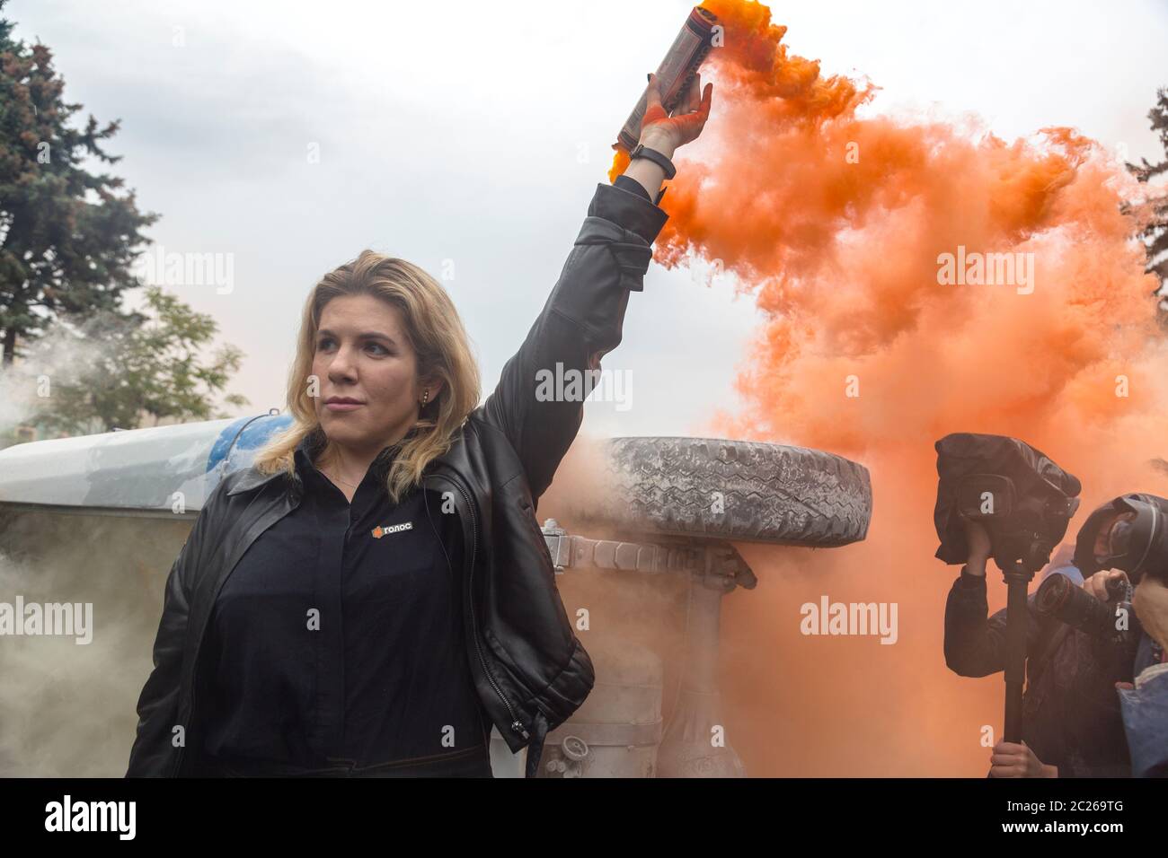KYIV, UKRAINE - June 05 2020: Ukrainian parliamentarian Kira Rudyk on a ...