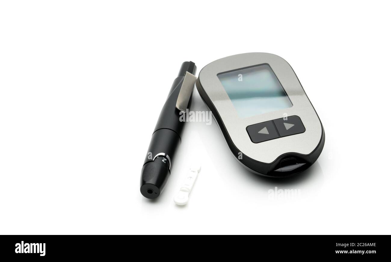 Medical equipment for measuring the level of blood glucose with lancing ...
