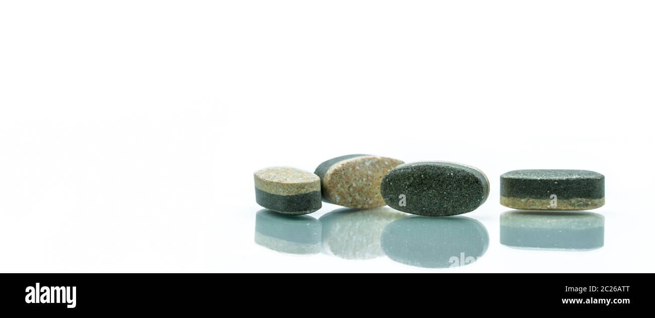 Essential Vitamins and minerals supplements dual layer tablet pills ...