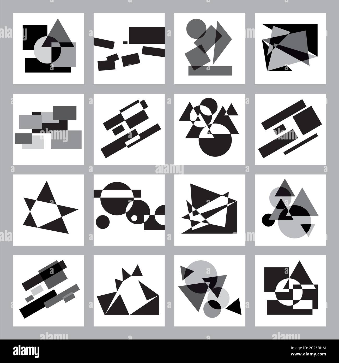 Black And White Geometric Shapes