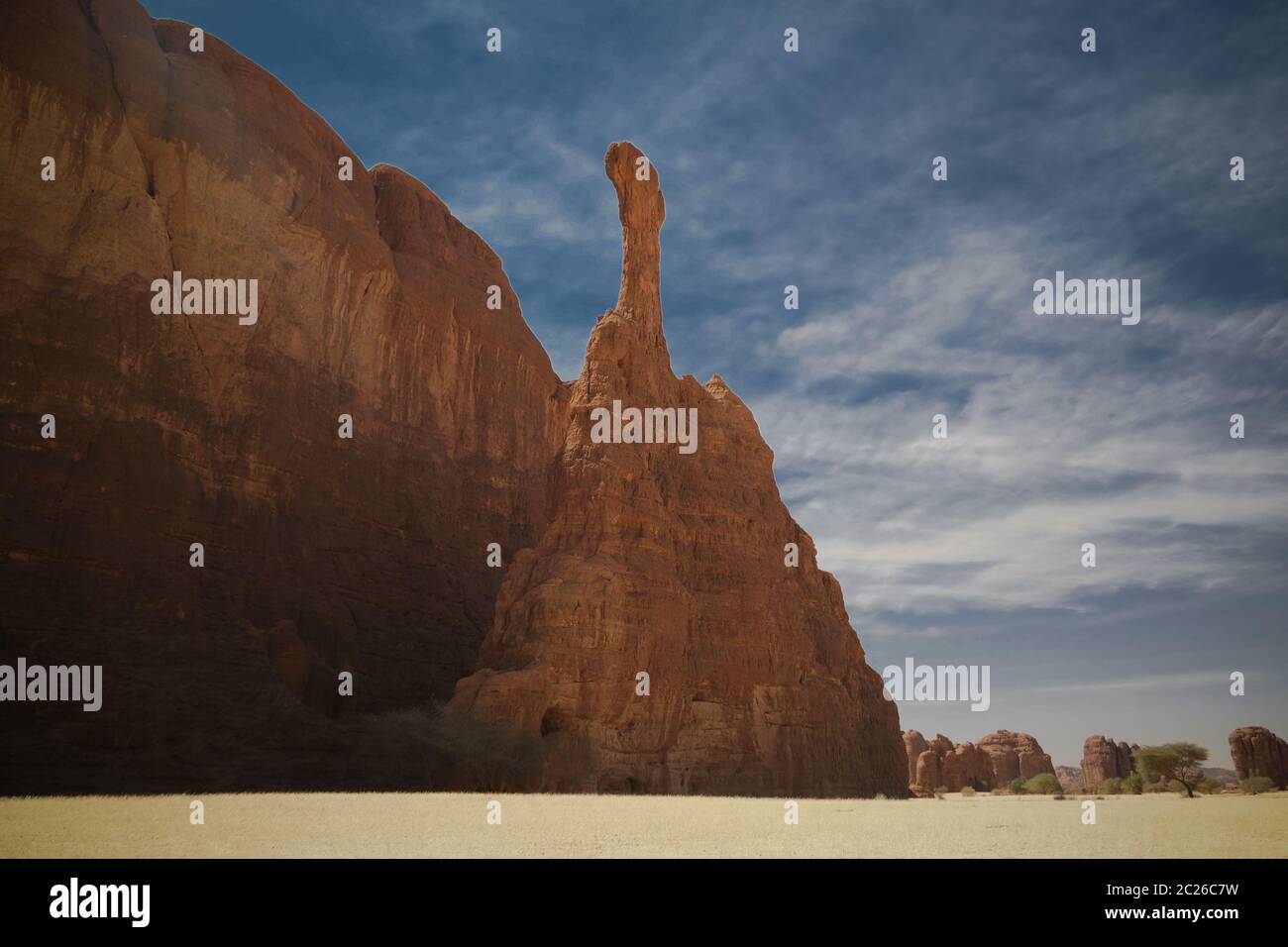 Abstract Rock formation at plateau Ennedi aka spire , Chad Stock Photo ...