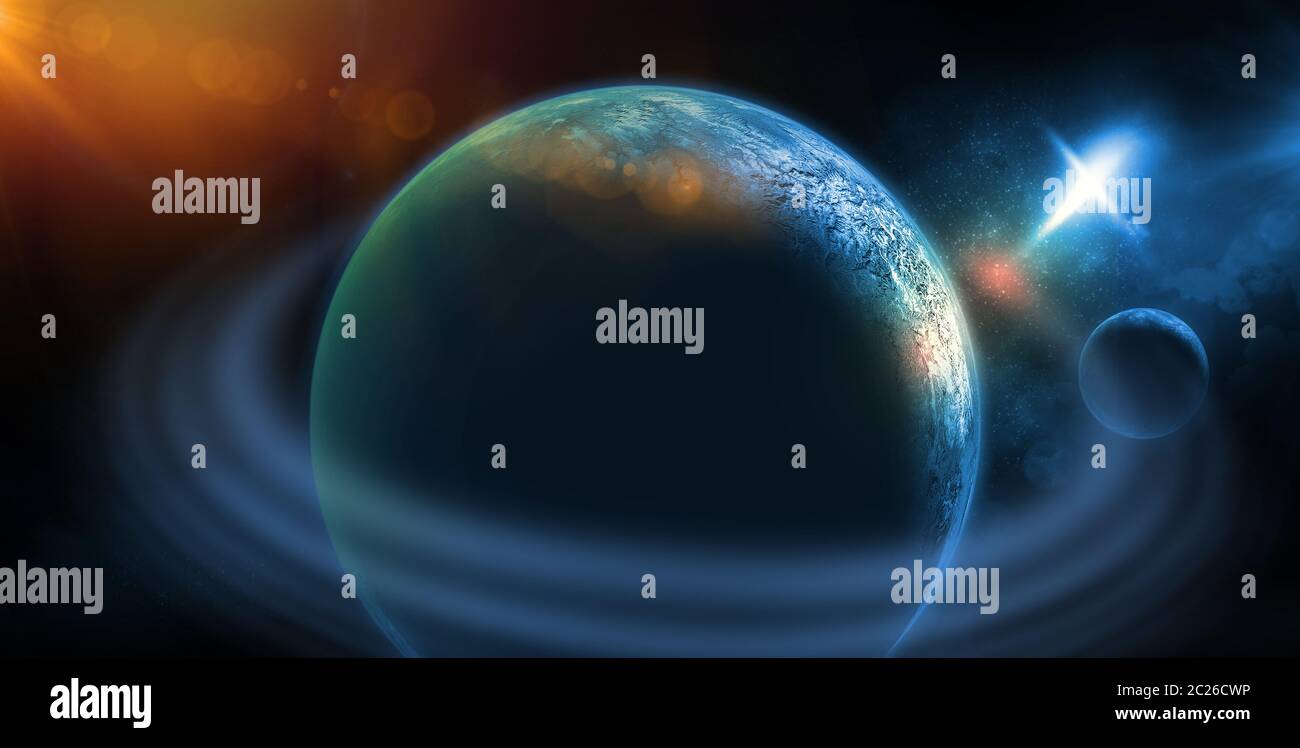 Celestial Art, Stars and Galaxies in Outer Space Showing the Beauty of ...
