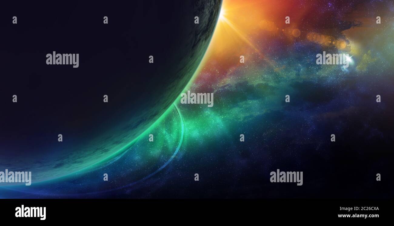 Celestial Art, Stars and Galaxies in Outer Space Showing the Beauty of ...