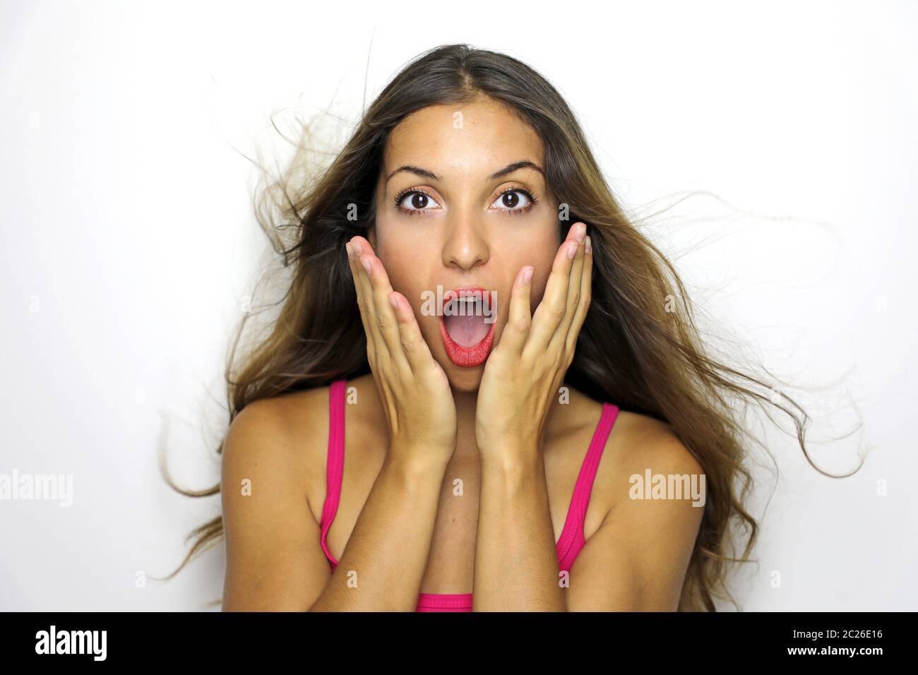 Surprise astonished woman. Closeup portrait woman looking surprised in ... Surprise astonished woman. Closeup portrait woman looking surprised in ...