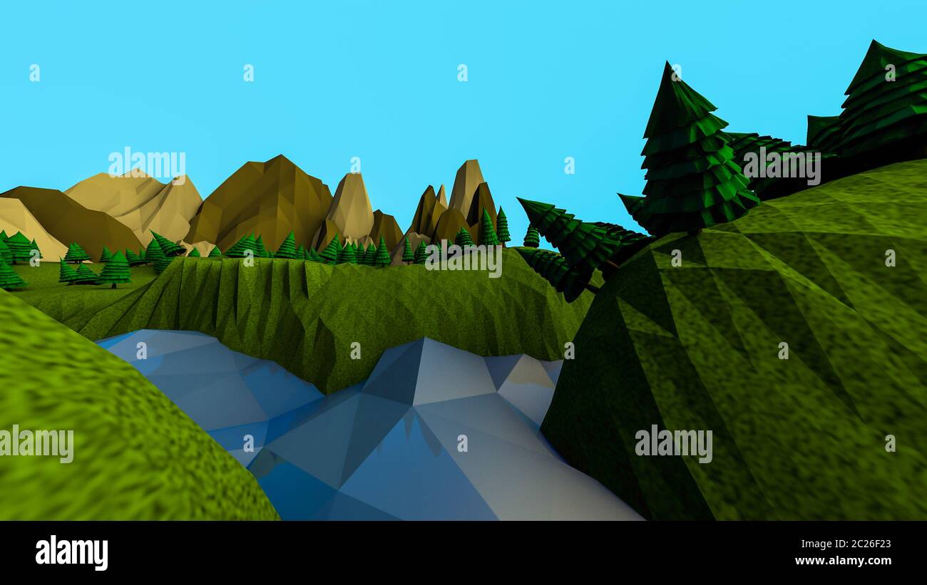 Low poly landscape hi-res stock photography and images - Alamy