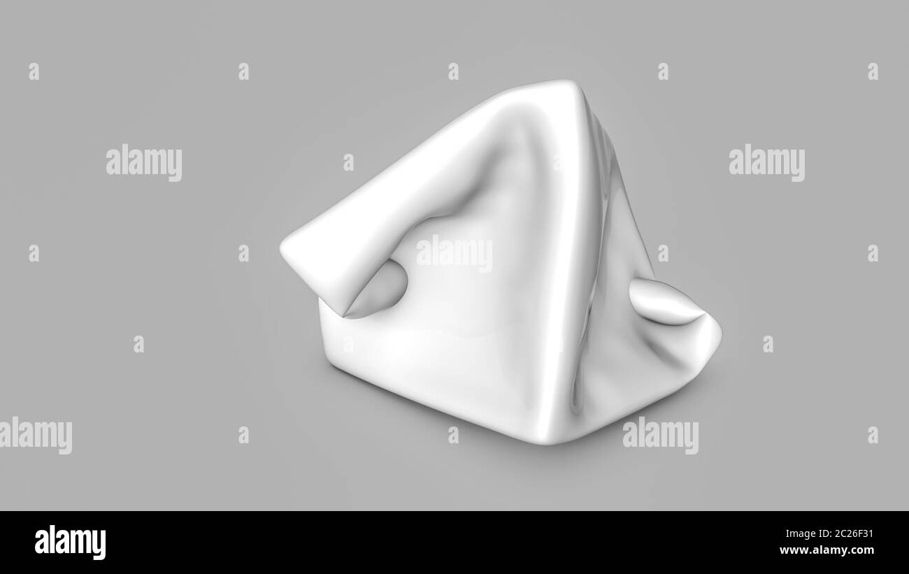 Abstract white three-dimensional shape. 3d render Stock Photo - Alamy