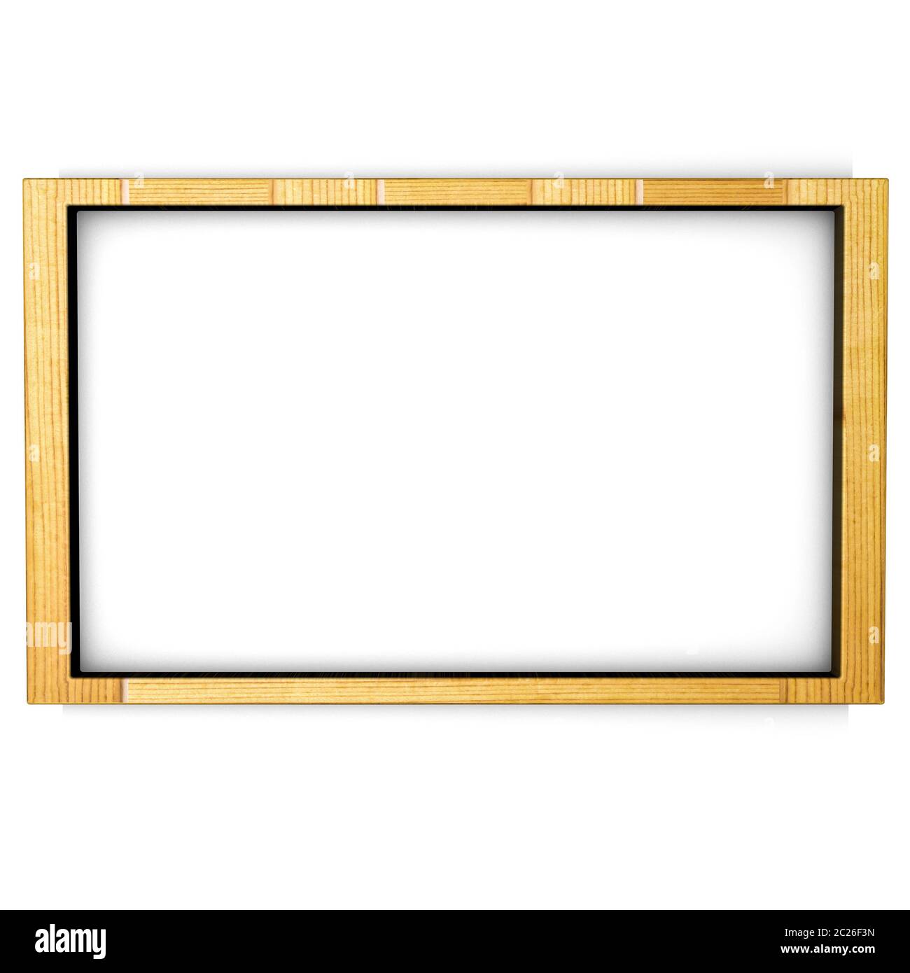 Wooden frame Three-dimensional. 3d render Stock Photo - Alamy