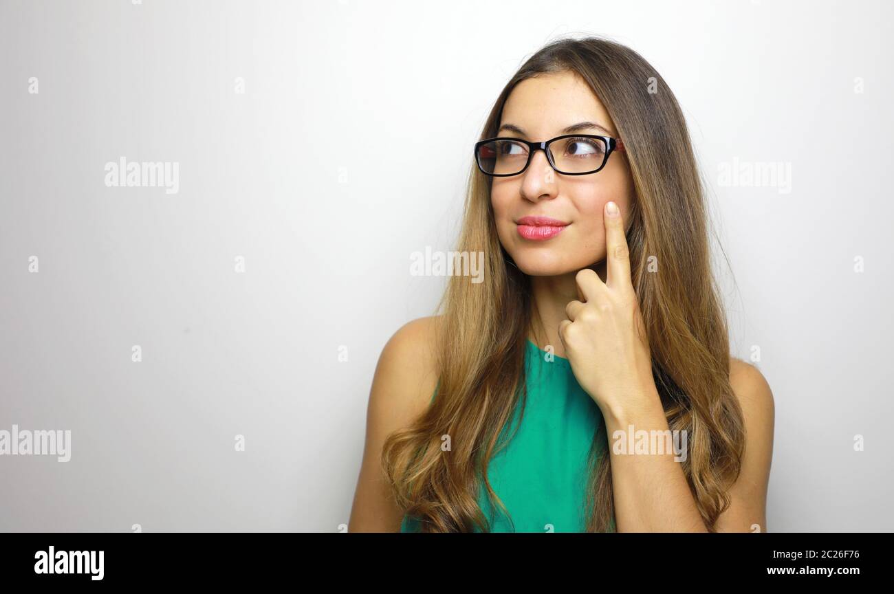 Finger on cheek hi-res stock photography and images - Alamy