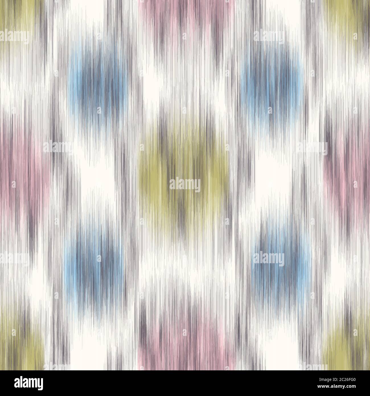 Blurry Ikat Polka Dot Seamless Pattern. Blended Variegated Glitch ...