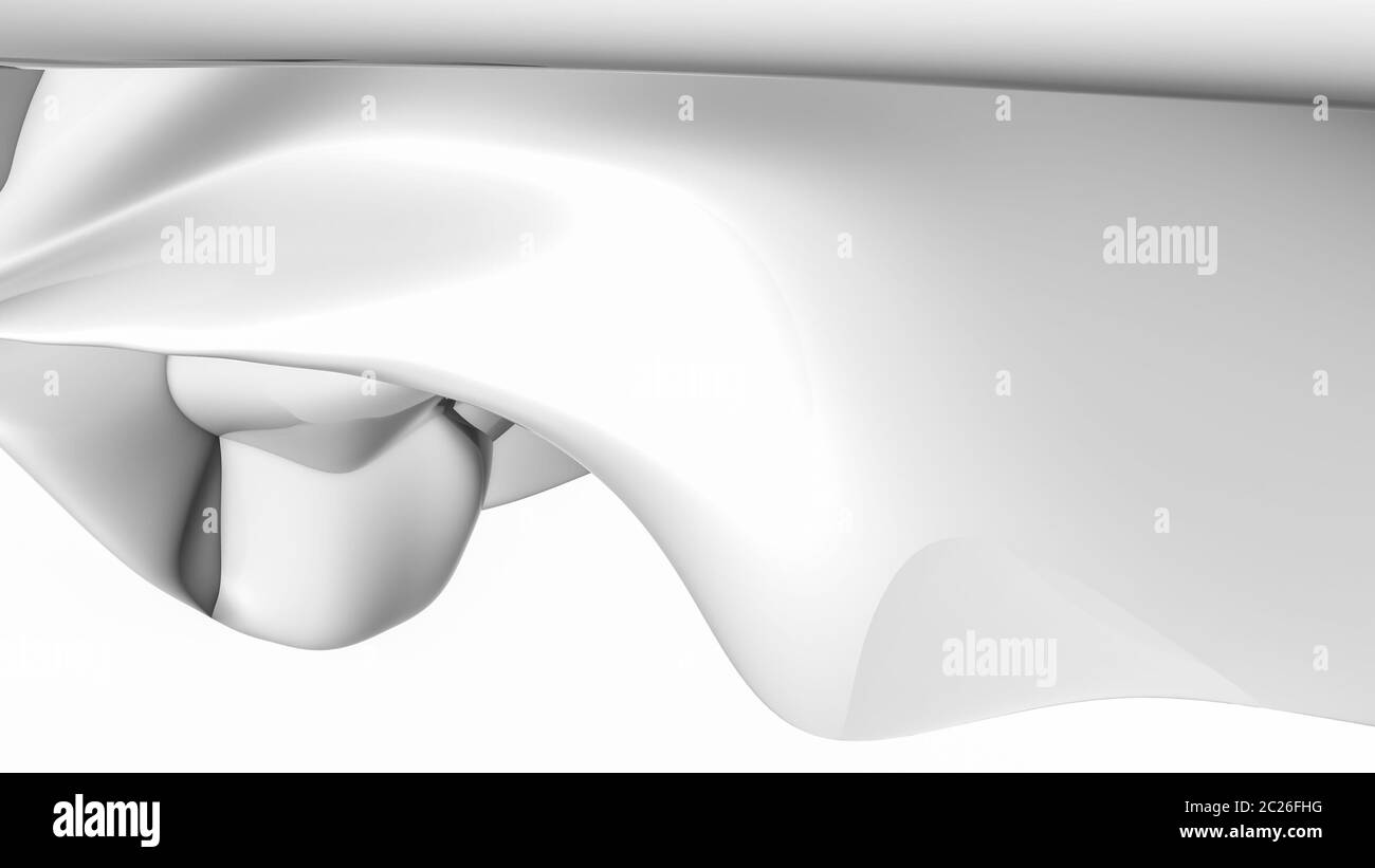 Abstract white three-dimensional shape. 3d render Stock Photo - Alamy