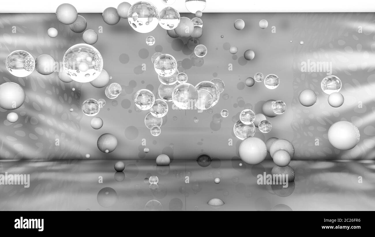 gray background with three-dimensional spheres. 3D rendering Stock ... gray background with three-dimensional spheres. 3D rendering Stock ...