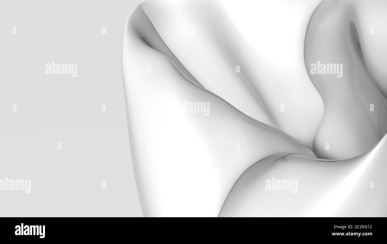 Abstract white three-dimensional shape. 3d render Stock Photo - Alamy