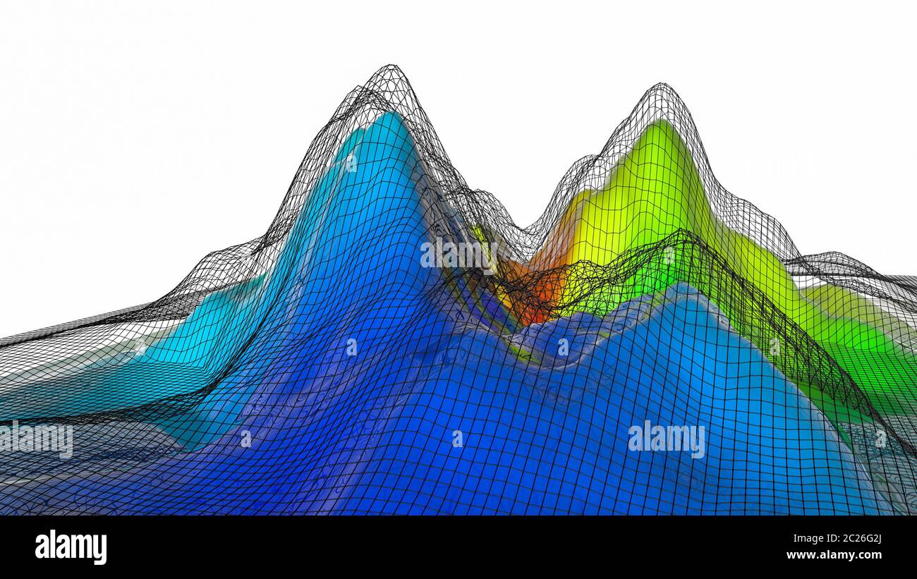 three-dimensional plane of iridescent color. 3d render Stock Photo - Alamy