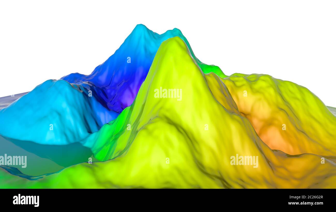 three-dimensional plane of iridescent color. 3d render Stock Photo - Alamy