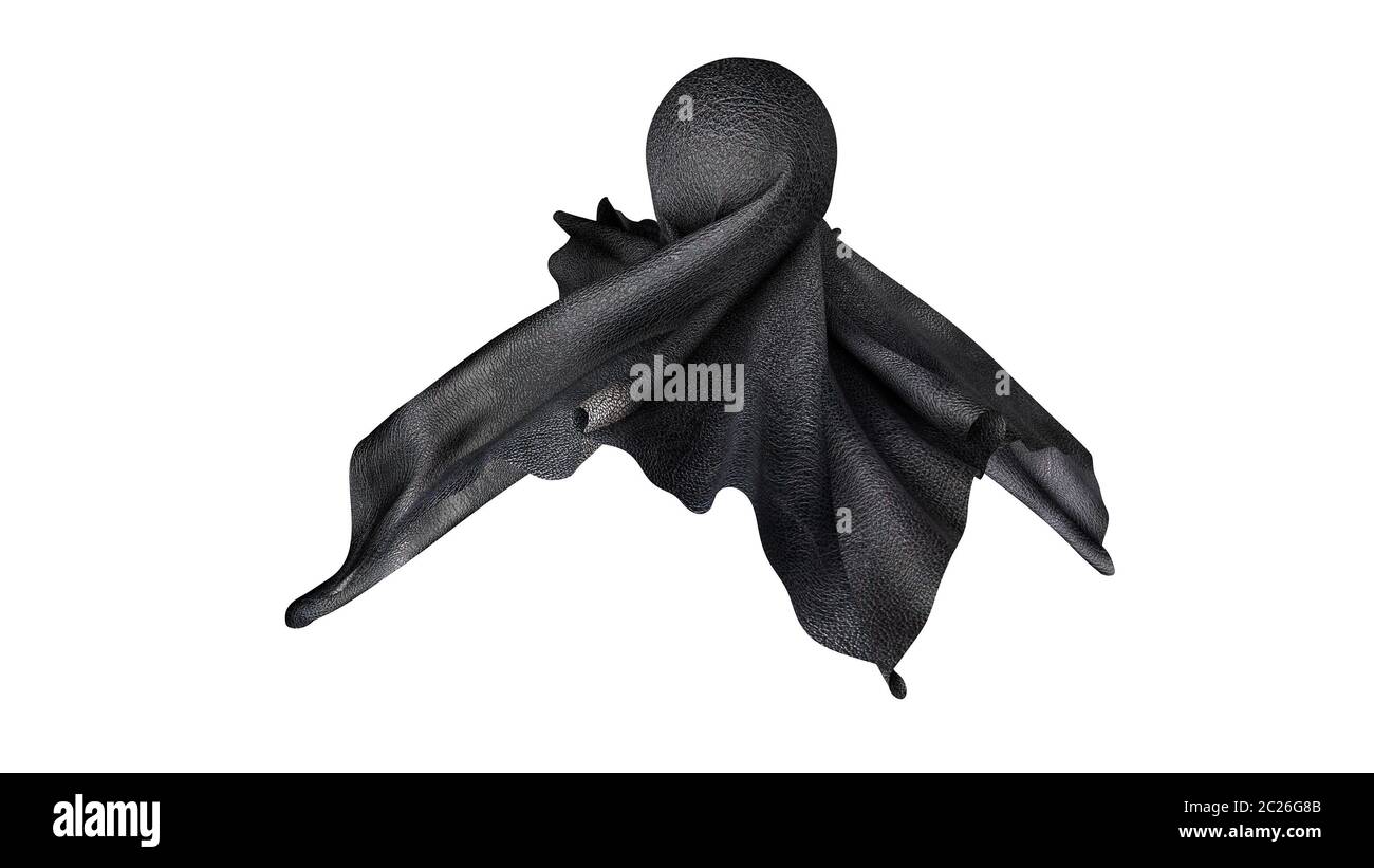 black skin of an abstract shape. 3D rendering Stock Photo - Alamy