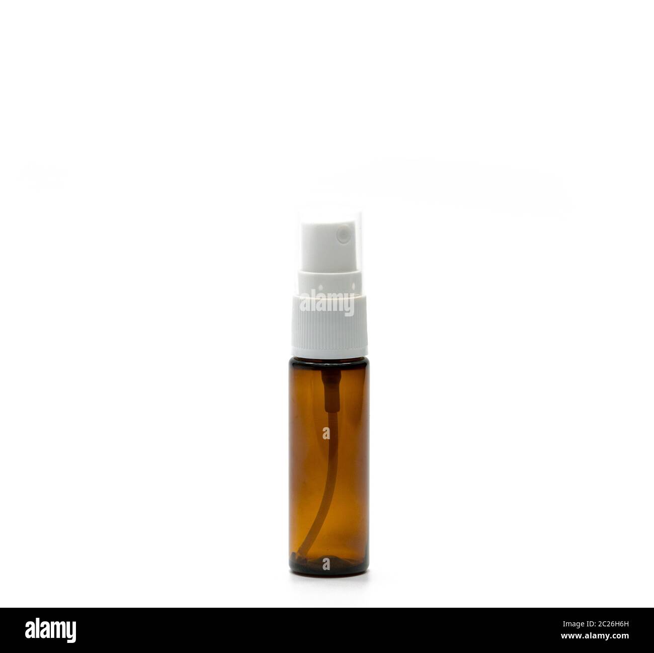 Brown plastic spray bottle isolated on white background, just add your ...