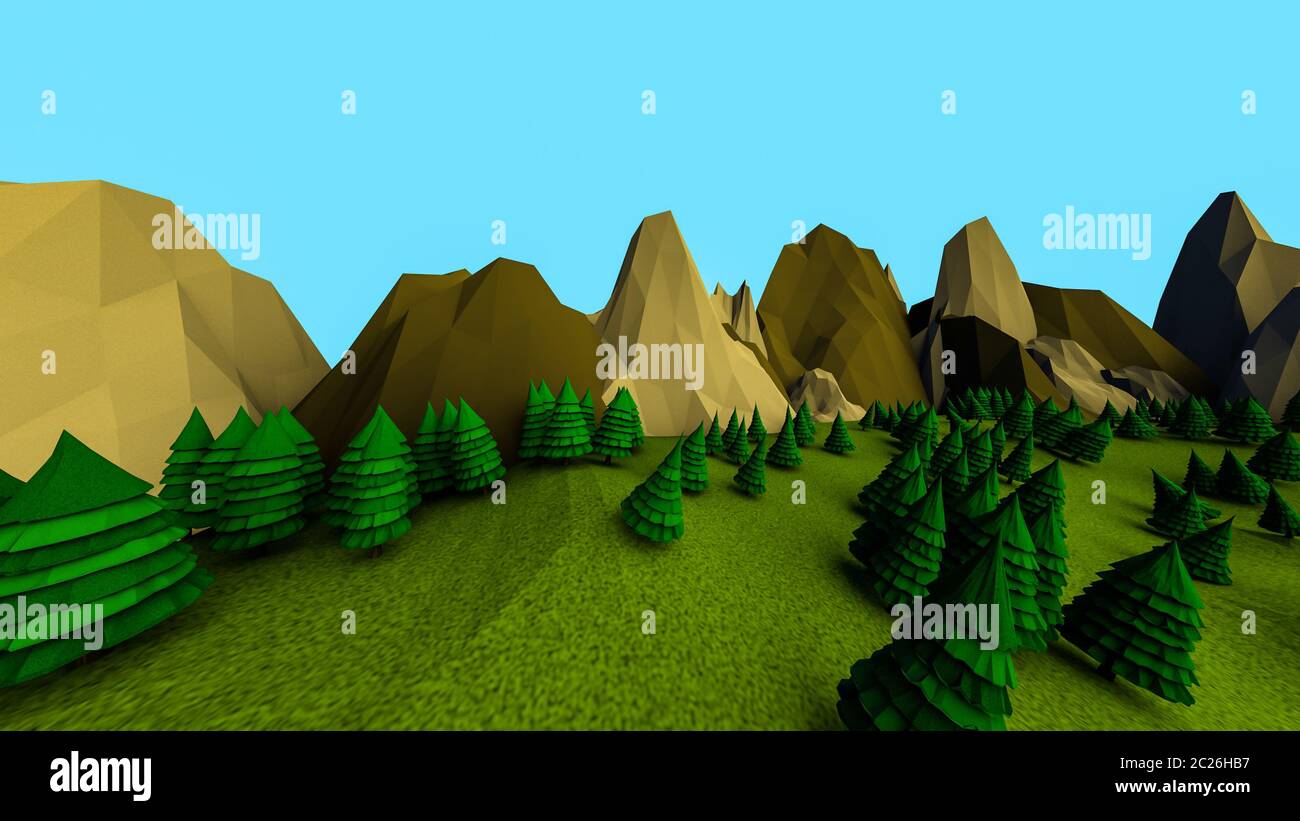 Low poly landscape hi-res stock photography and images - Alamy