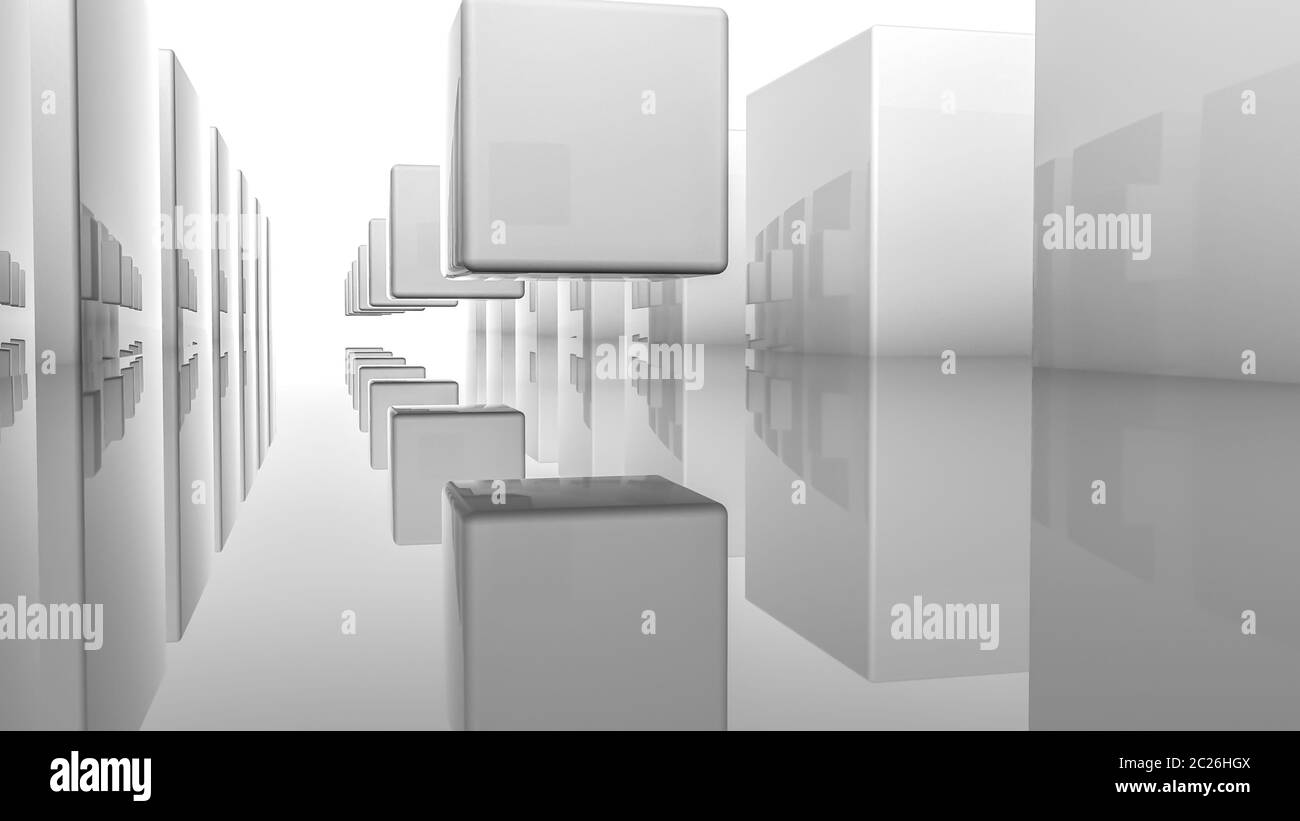 Bright cubes abstract background. 3d render Stock Photo - Alamy