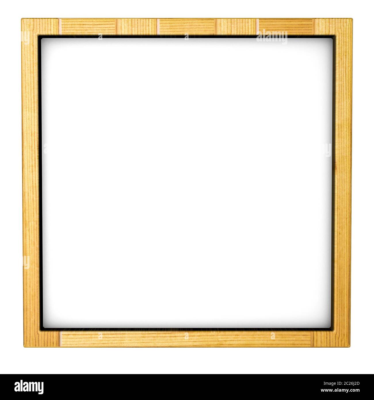 Wooden frame Three-dimensional. 3d render Stock Photo - Alamy