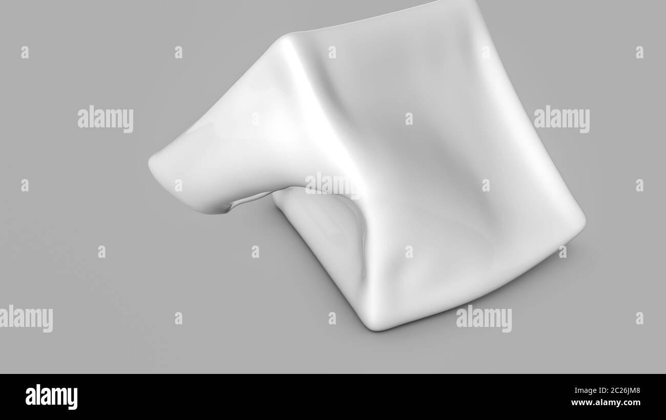Abstract white three-dimensional shape. 3d render Stock Photo - Alamy