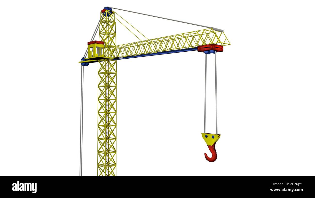 Red toy crane Cut Out Stock Images & Pictures - Alamy