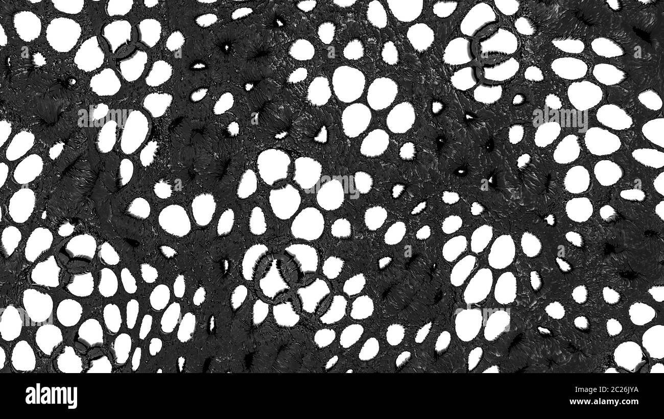 BLACK ABSTRACT THREE-DIMENSIONAL. Glossary hole surface. 3d RENDERING ...