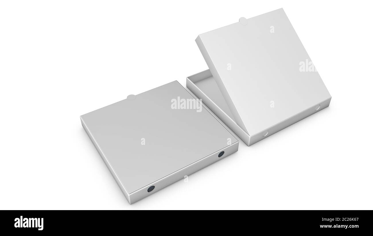 pizza box. Template for advertising. 3d render Stock Photo - Alamy