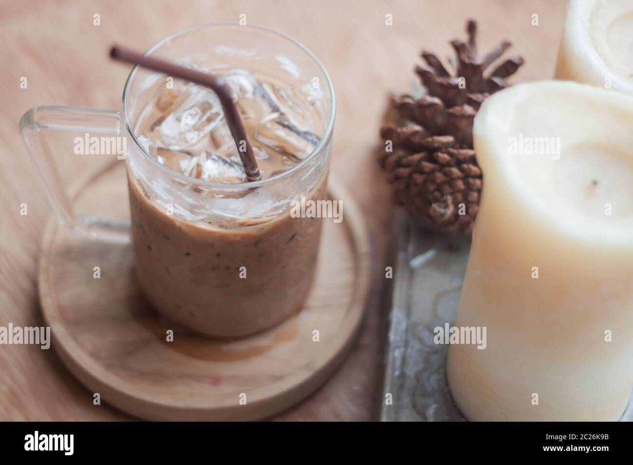 Iced coffee in coffee shop, stock photo Stock Photo - Alamy