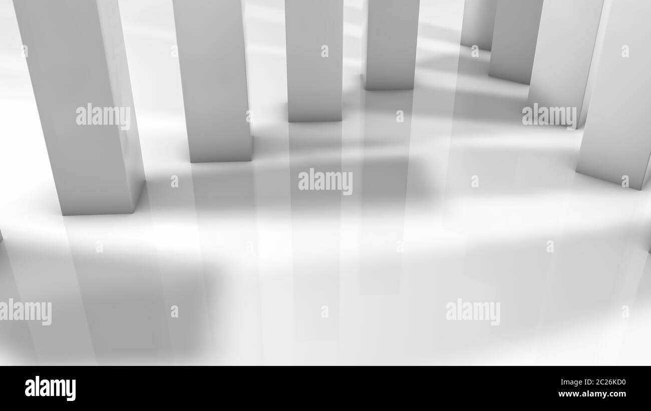 rectangular three-dimensional columns. abstract illustration. 3d render ...