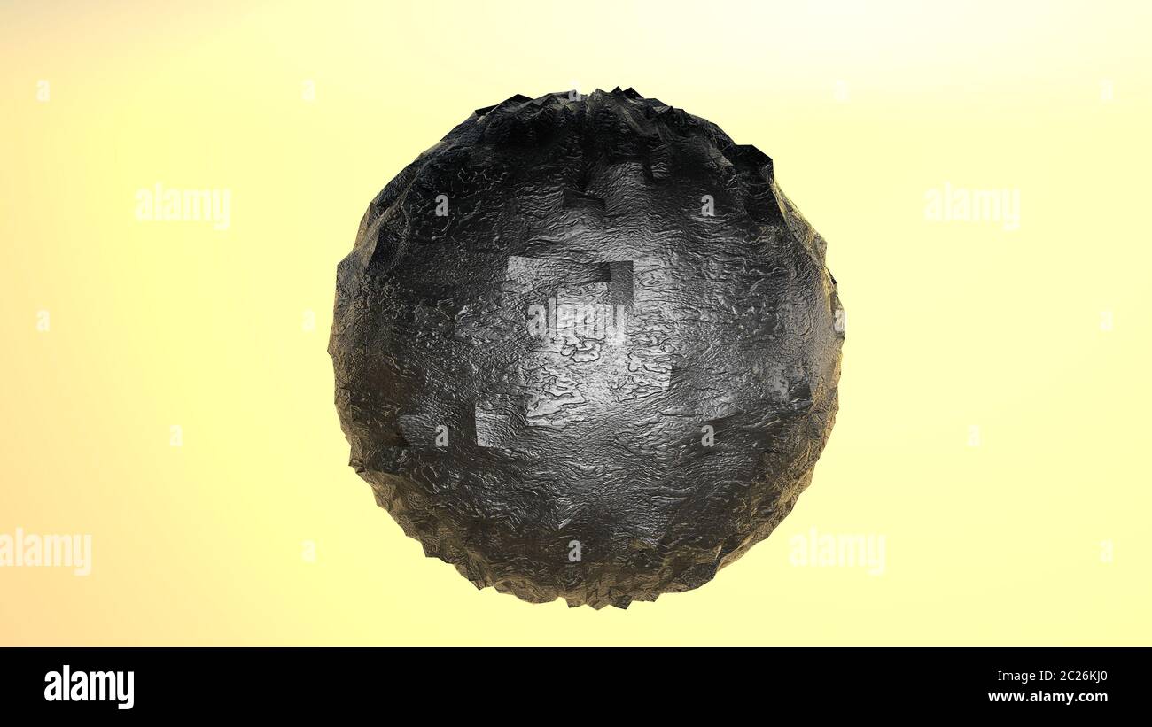 bumpy model of the sphere. 3D rendering Stock Photo - Alamy