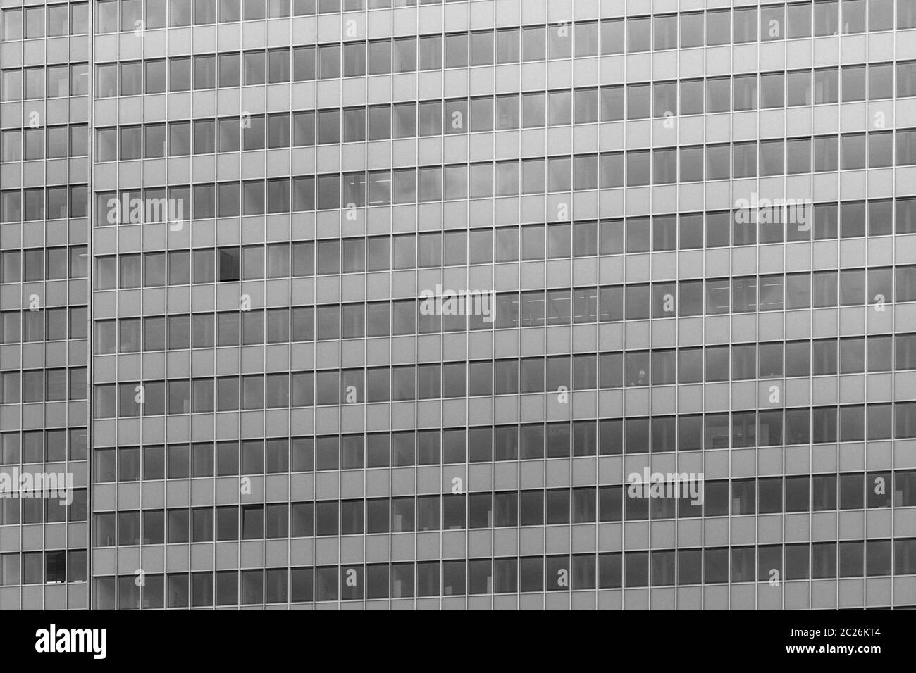 Black and white tone, Close up detail of modern glass facade with ...