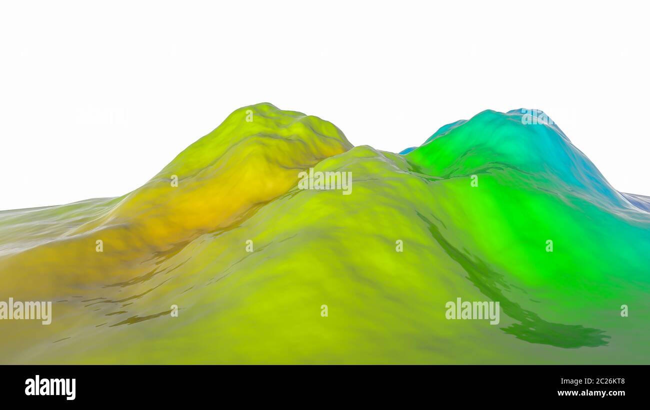 three-dimensional plane of iridescent color. 3d render Stock Photo - Alamy