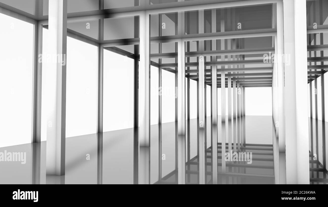 abstract geometric floors and shapes. illustration. 3d render Stock ...