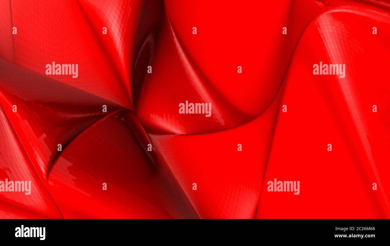 red deformed plane. abstract background. 3d render Stock Photo - Alamy