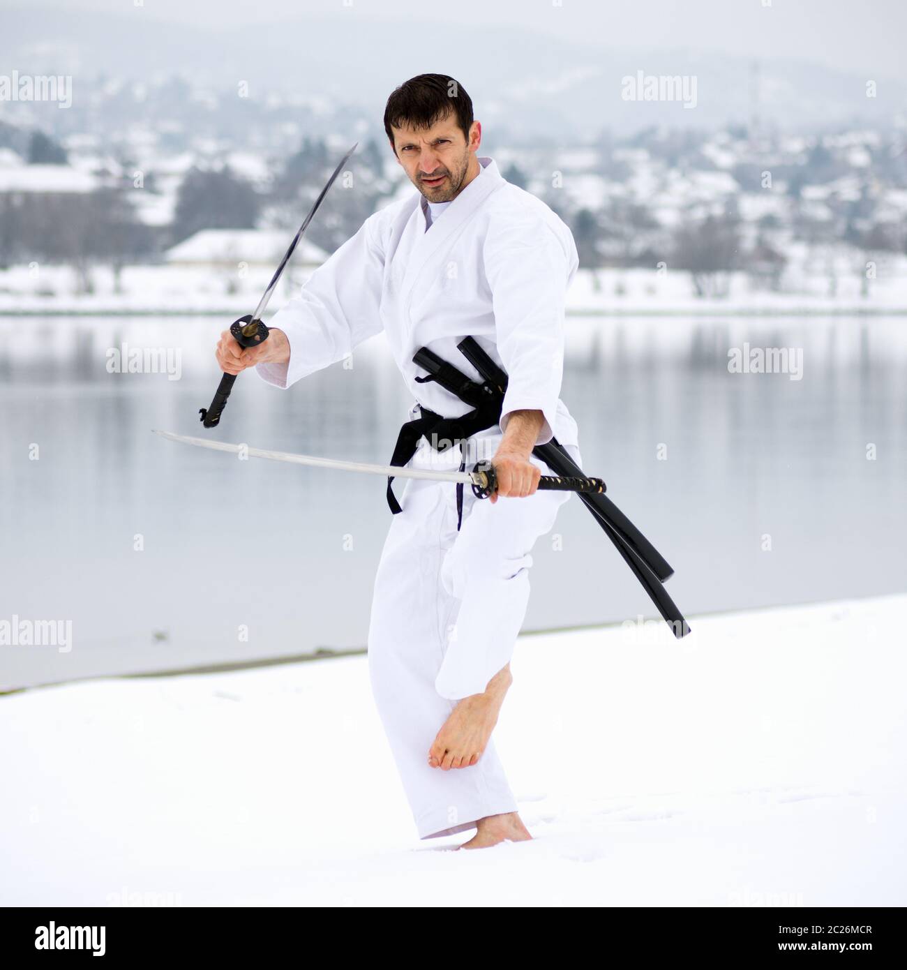 White Samurai Kimono