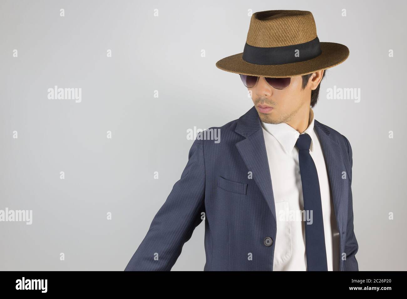 Back pose smart young guy hi-res stock photography and images - Alamy