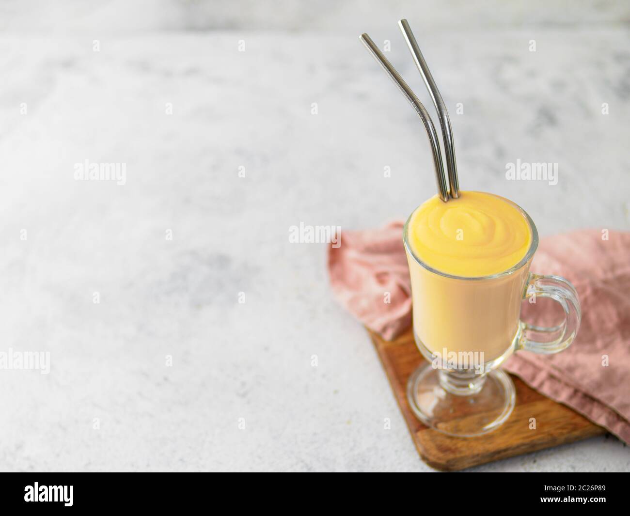 Lassi in glass with straw hi-res stock photography and images - Alamy