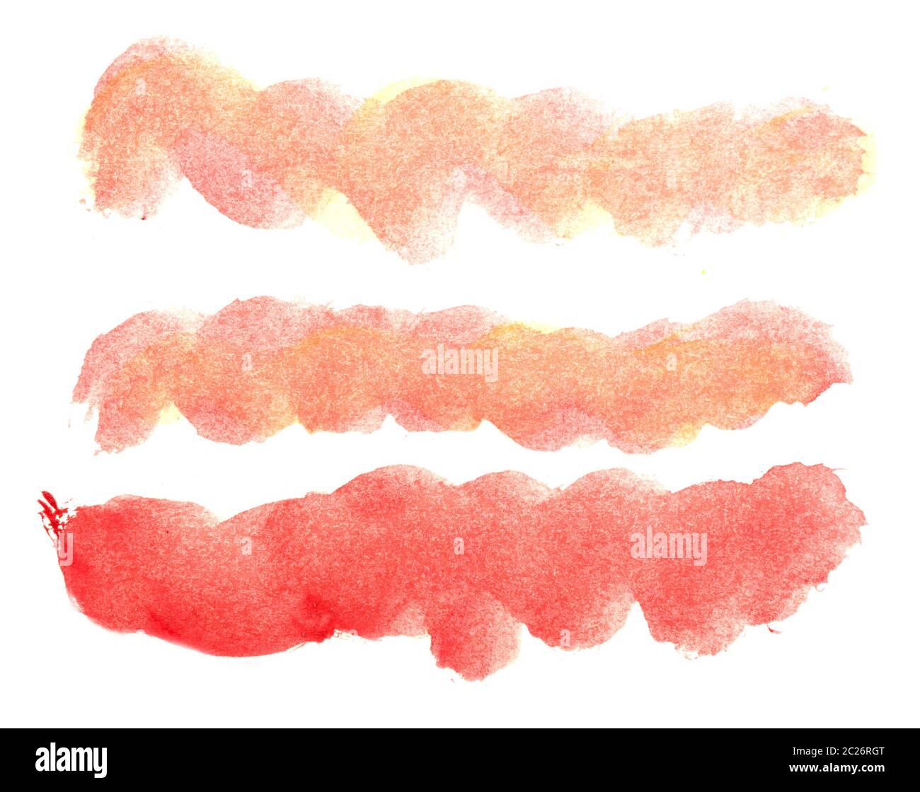 Orange watercolor strokes Stock Photo - Alamy