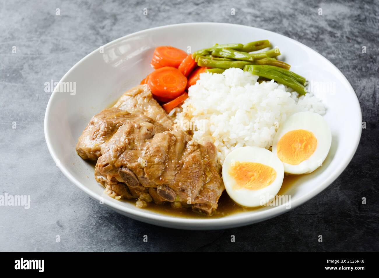 Rice baked pork egg hi-res stock photography and images - Alamy