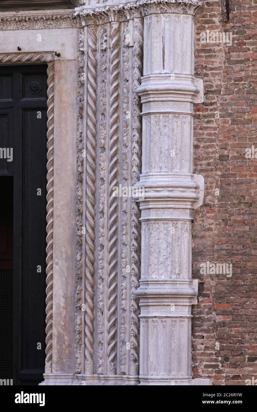Columns and Pillars Decor in Venice Italy Stock Photo - Alamy
