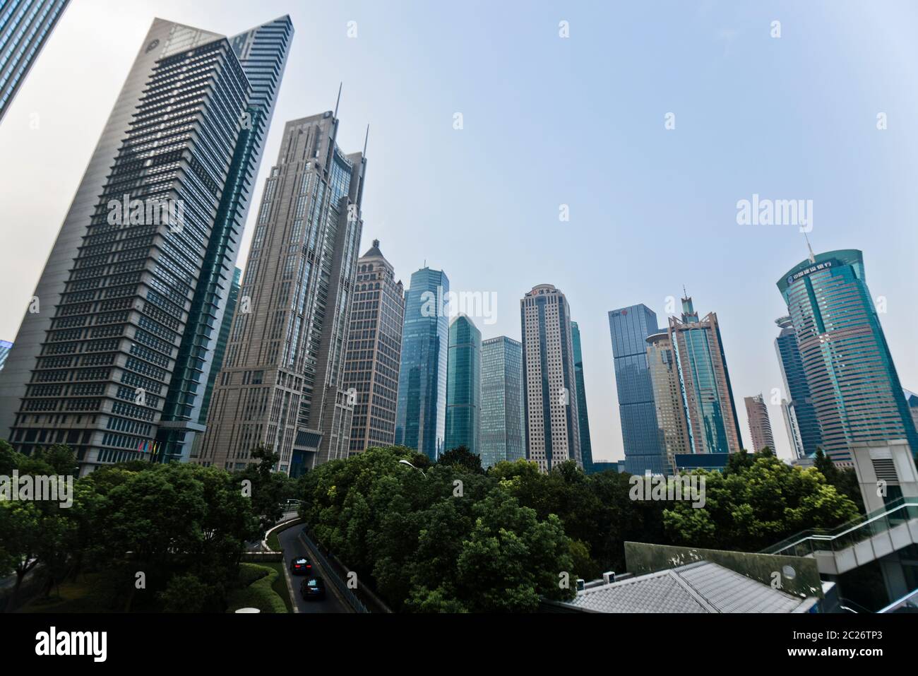Shanghai skyscrapers in Pudong district. China Stock Photo - Alamy