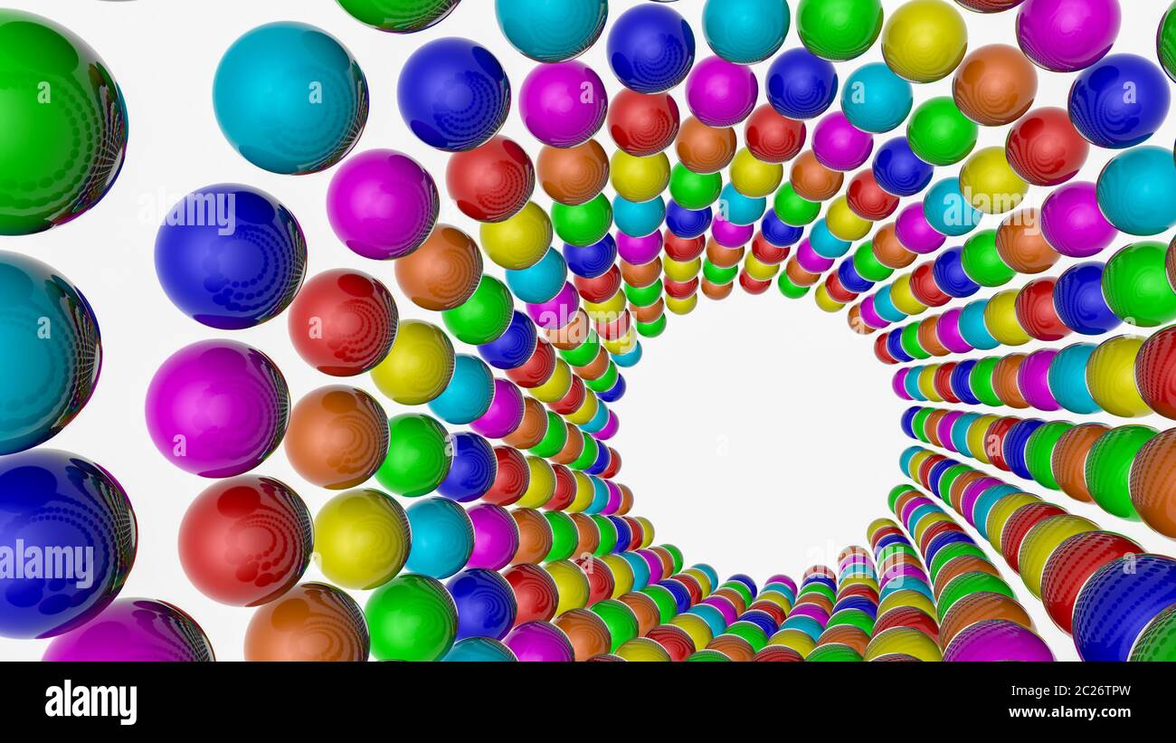 background from multi-colored spheres. Abstract rainbow illustration ...